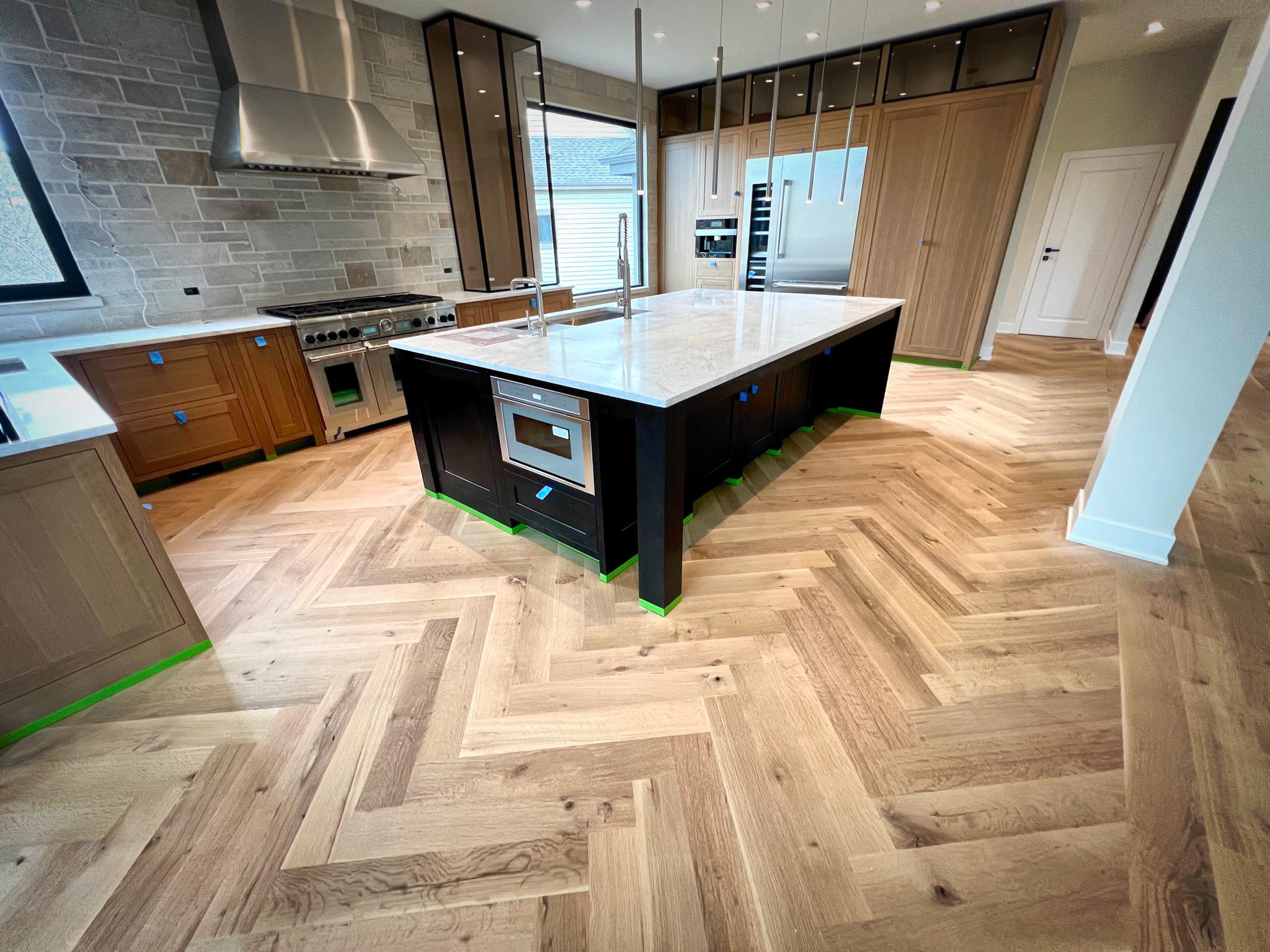 Herringbone Hardwood Floor project in Lake in the Hills - Hardwood ...